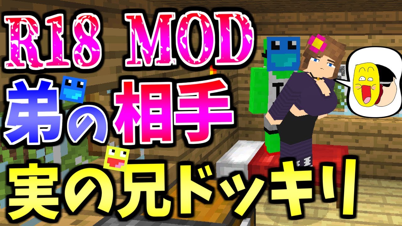 【弟にドッキリ】過激すぎてR18指定されたMODで遊んでいる弟の、相手の女の子が実の兄ドッキリ!-マインクラフト【MOD】【JennyMod ...