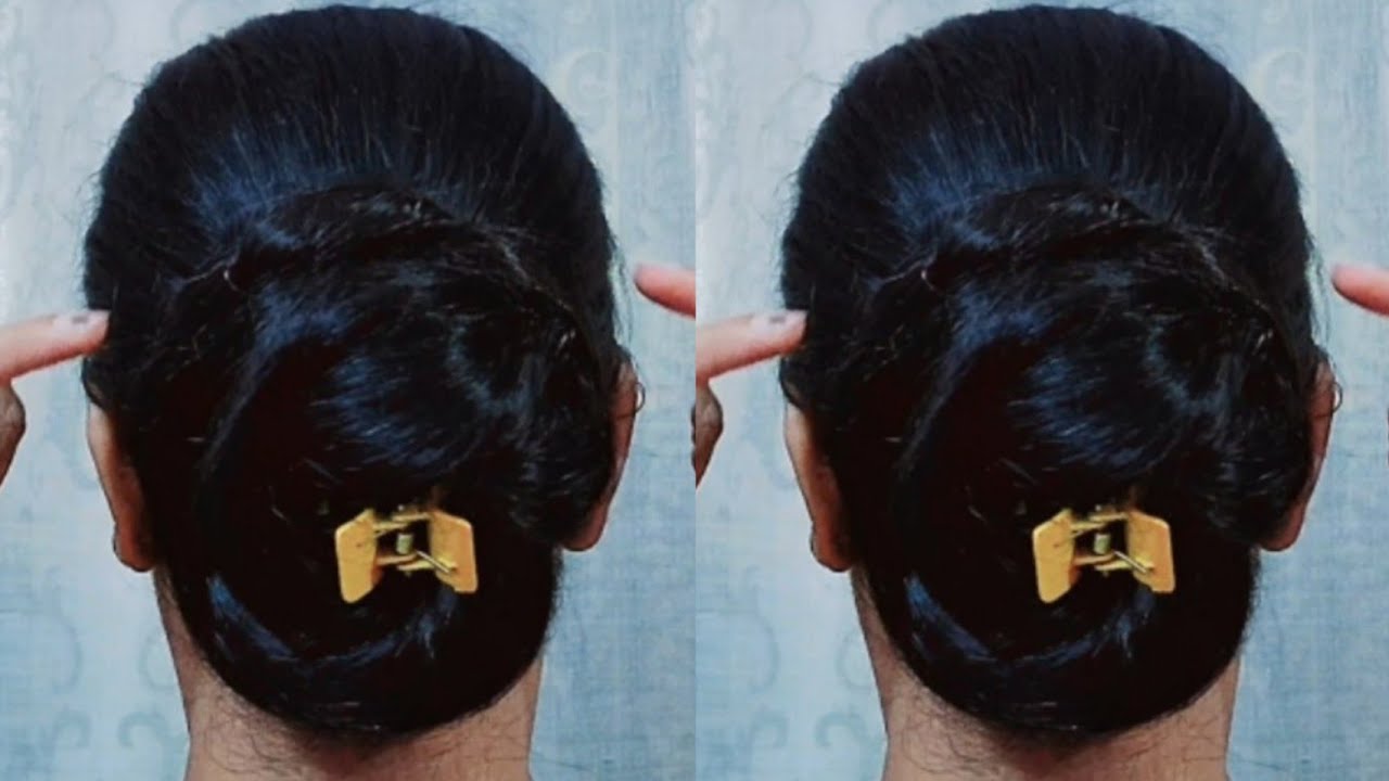 wow 👌 Cute small clutcher Hair style 😍 for long hair // Juda for ladies ...