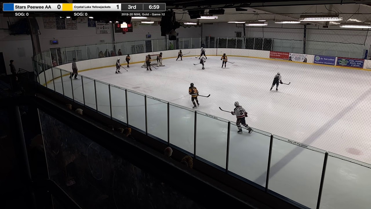 Glenview Stars Peewee AA vs Crystal Lake Yellowjackets 3rd Period 1-1 ...
