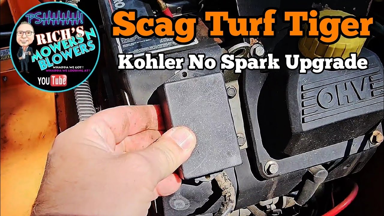 Scag turf tiger Kohler 27hp No Spark, hard starting, running rough or dies, Mower Tips n Flips ...