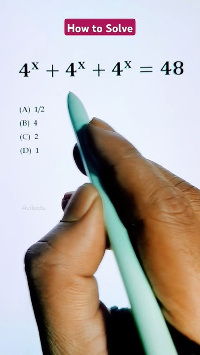Beautiful exponential math problem with base 4 #shorts #maths - YouTube