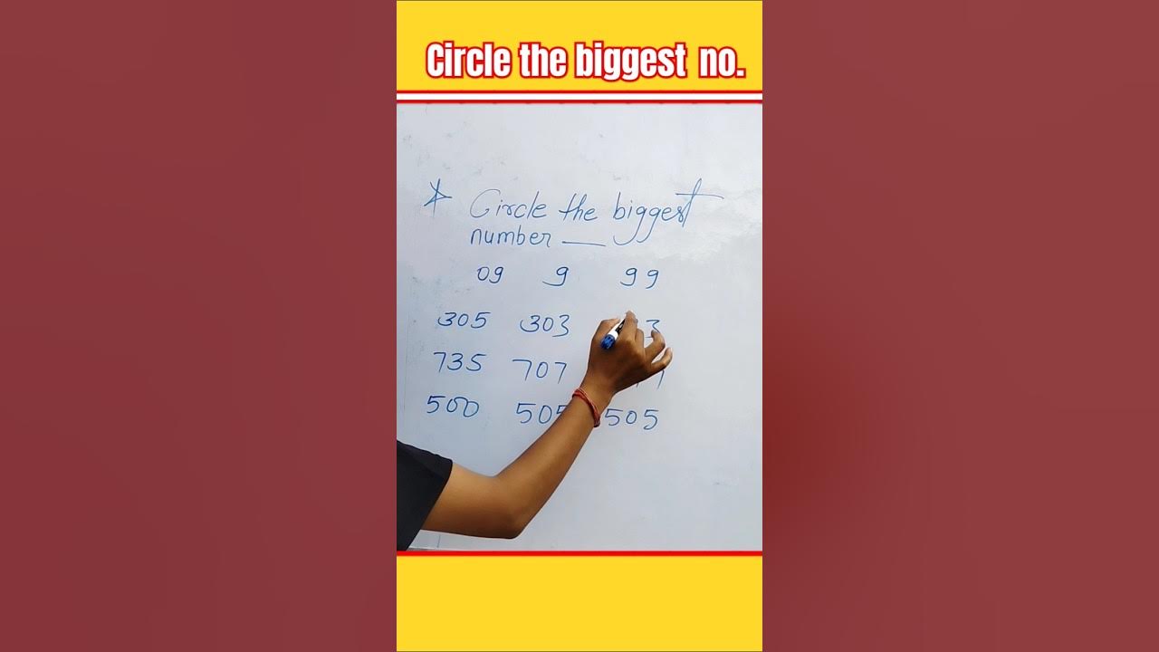 Circle the biggest numbers// Big number #shorts #maths #biggest #ytviral #ytshorts - YouTube