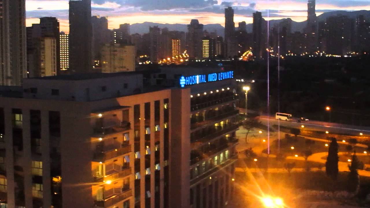 Flamingo oasis hotel view at night march 2013 - YouTube