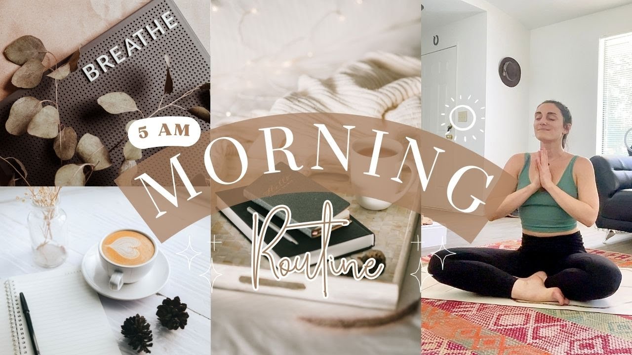 5AM HOLISTIC MORNING ROUTINE 🌸 healthy & productive habits | working ...