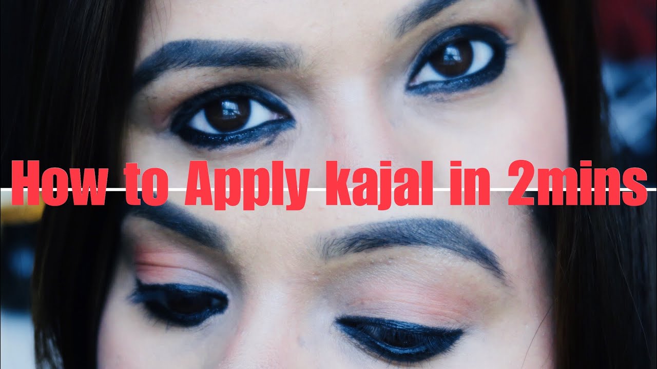 How To Apply Kajal in 2minutes For Beginners || Lakme Iconic Kajal ...