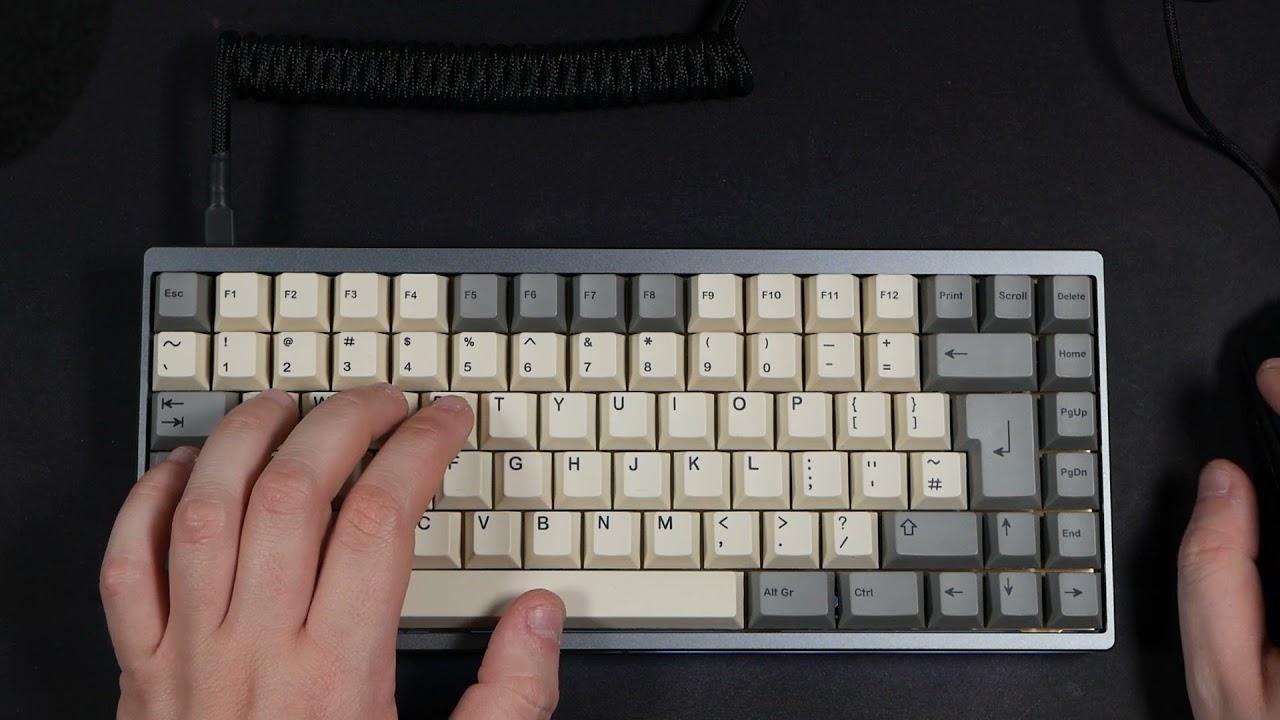 Typing test - KBD75 V3.1 gray custom mechanical keyboard w/ L&F Durock ...