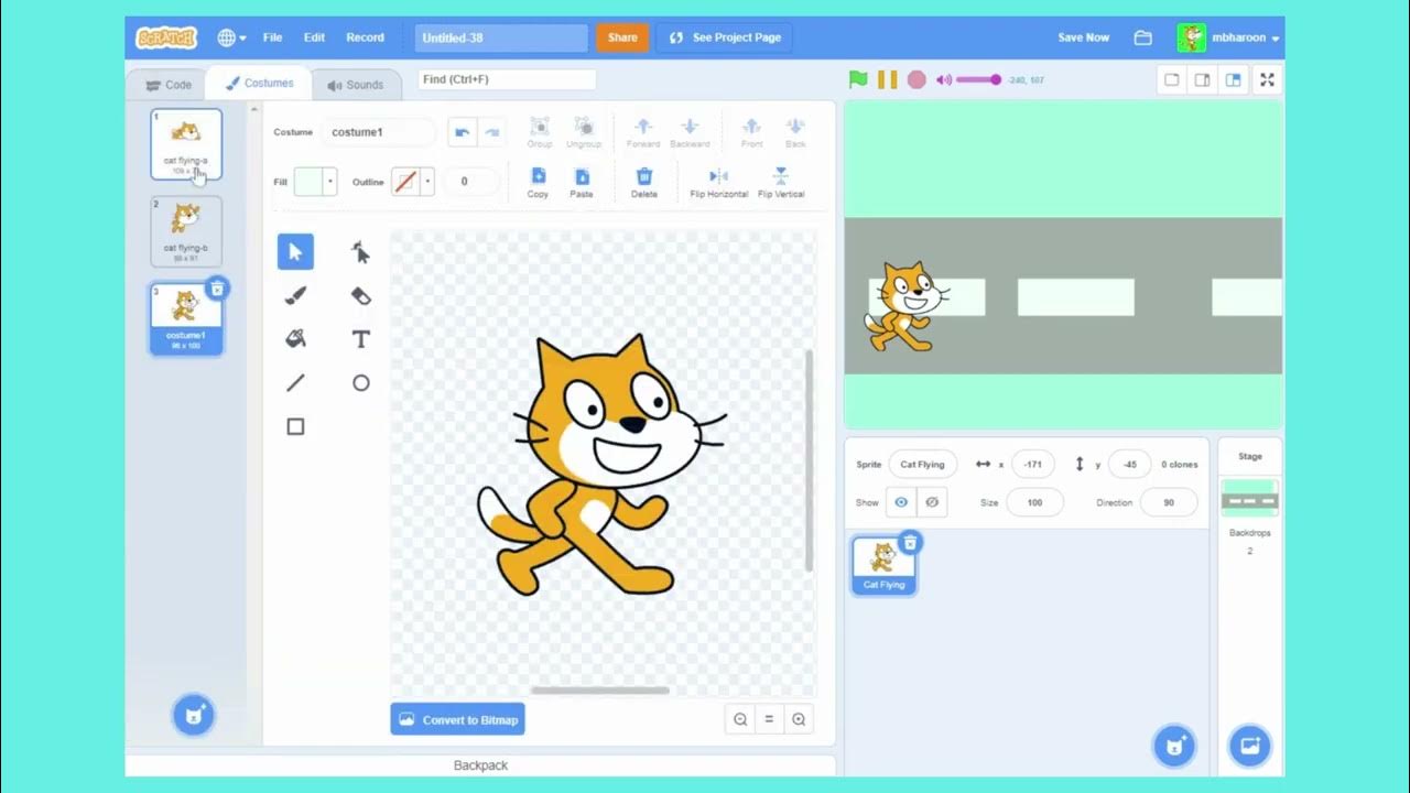 Fly animation in scratch - YouTube