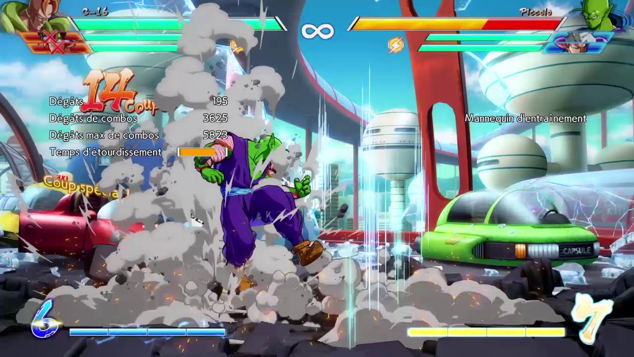 DRAGON BALL FighterZ Goku + Android 16 + Cell combo 6 bars - YouTube