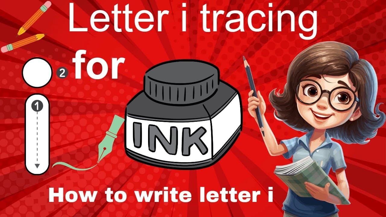 trace the letter | alphabet tracing | letter I tracing | i for inkpot ...
