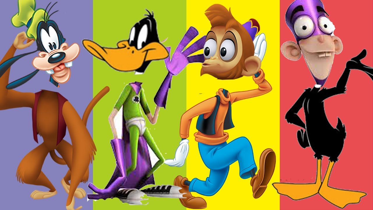 Wrong Heads Monkey Goofy fanboy Dufi Duck Finger Family Song - YouTube