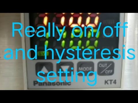 panasonic kt4 on/off and hysteresis setting. - YouTube