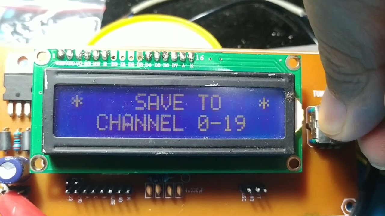 Control PLL FM LC72131 display LCD 1602, memory channels, signal bar ...