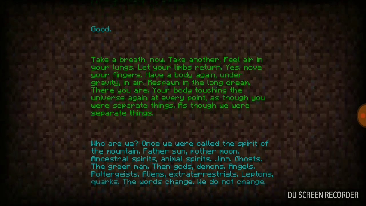 Minecraft ending credits[In memories of Stephen Hawking] - YouTube