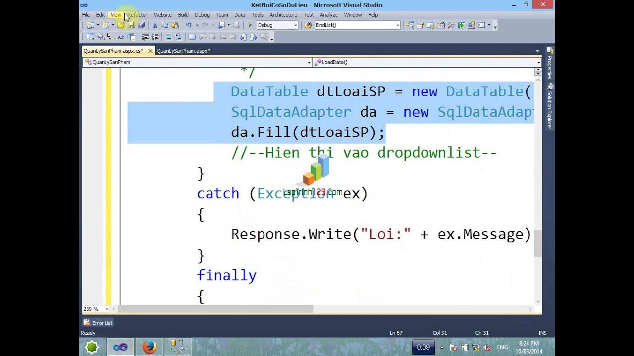 MFW2 Ket noi co so du lieu Part 2 - YouTube