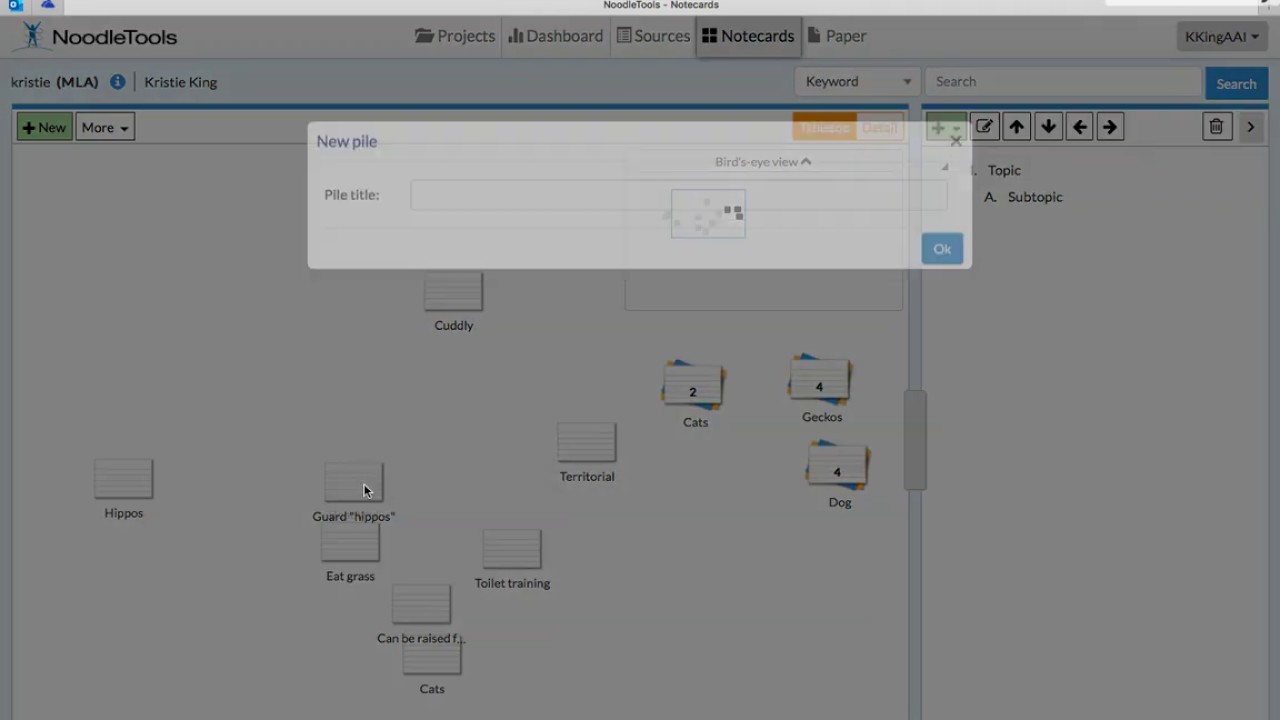 Noodle Tools as a Mind Map - YouTube