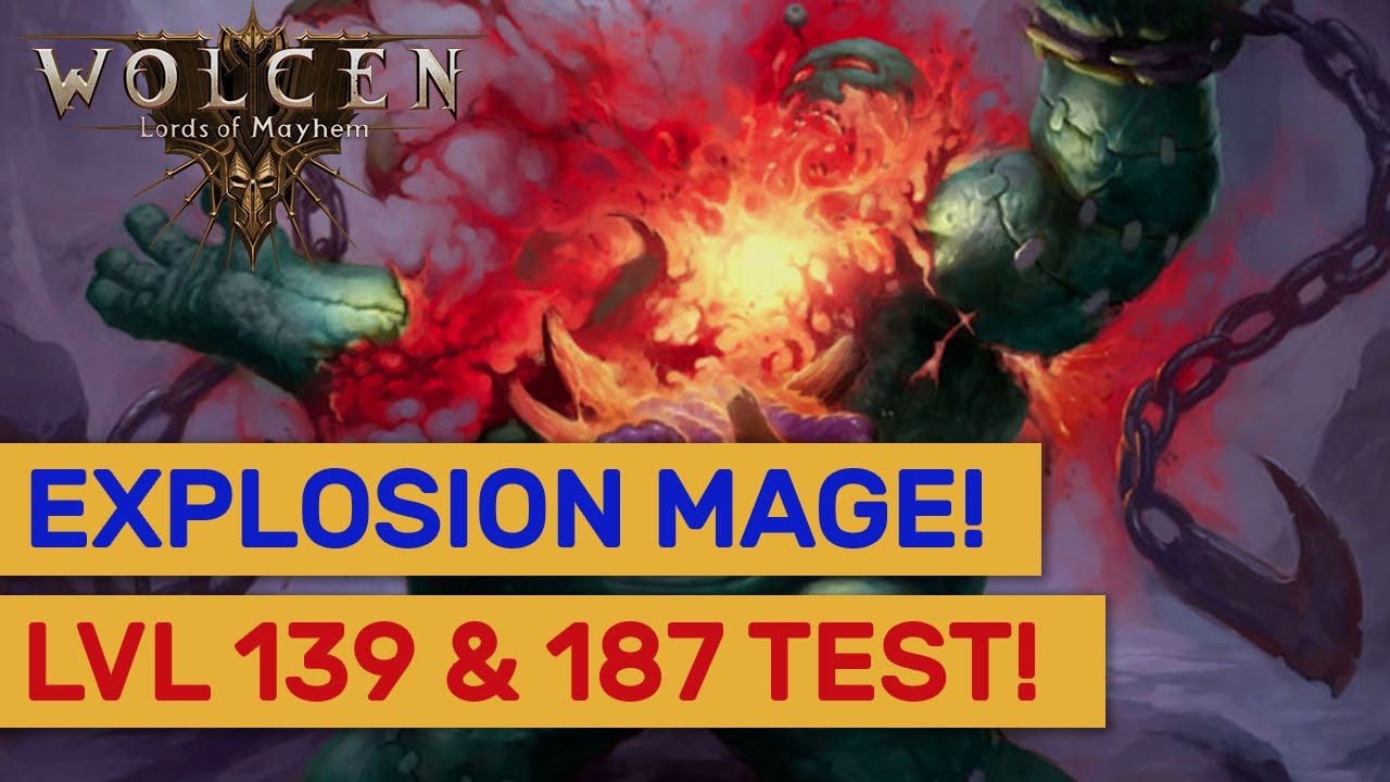 Wolcen - Explosion Mage Test! Map Level 139 & 187! - YouTube