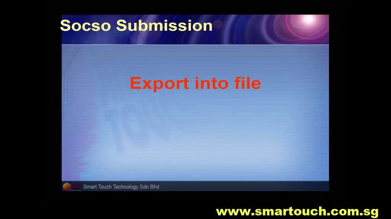 Malaysia Payroll tutorial : Mypay Payroll Software - How to process monthly SOCSO SUBMISSION ...