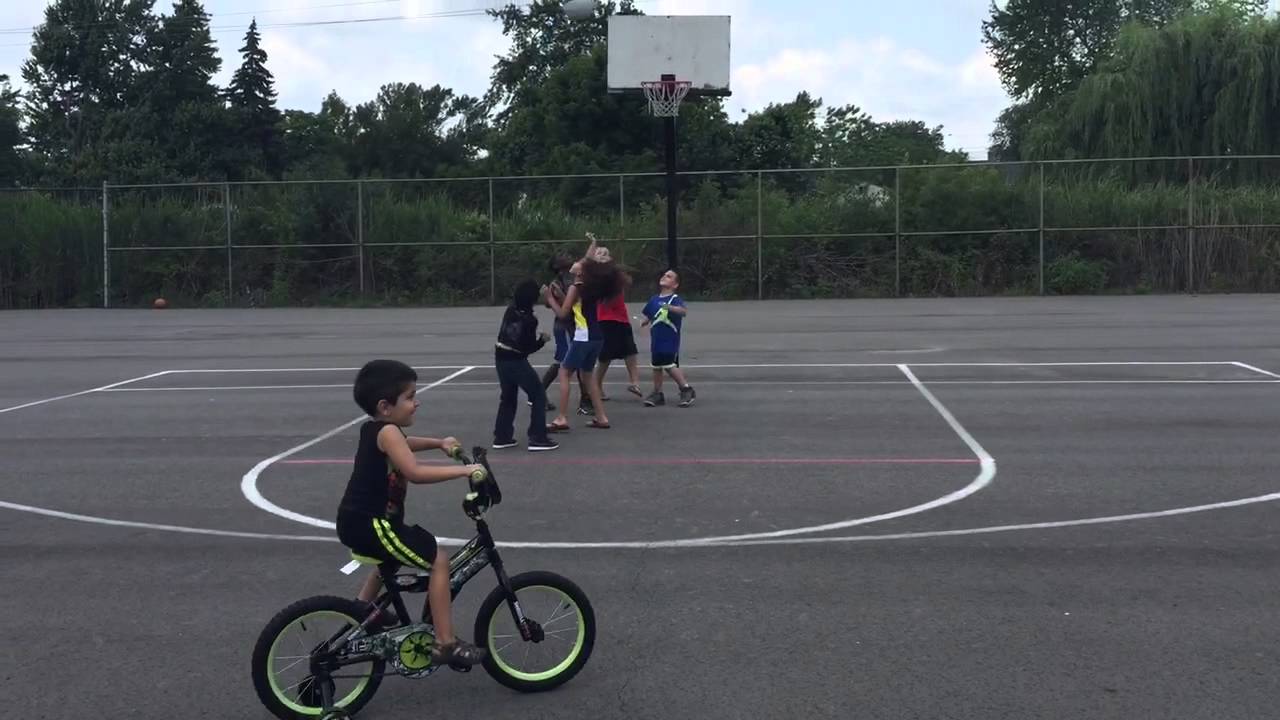 Rogue playing basketball in the neighborhood - YouTube