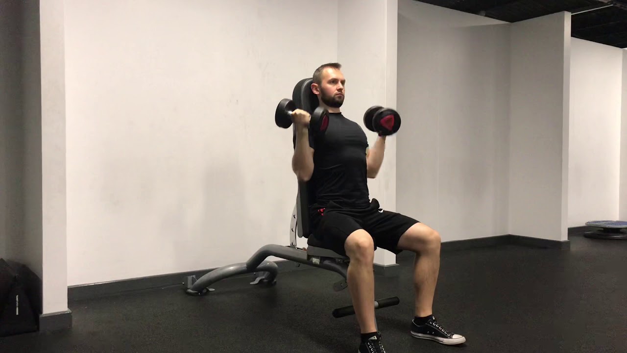 Seated DB Press - Neutral - YouTube