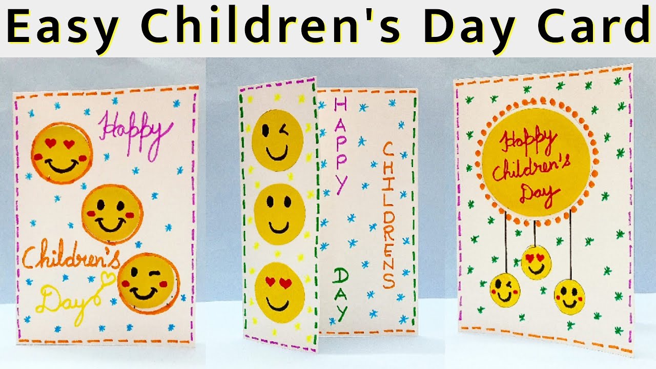 Last Minute Children's Day Card Making/Children's Day Special/Handmade ...