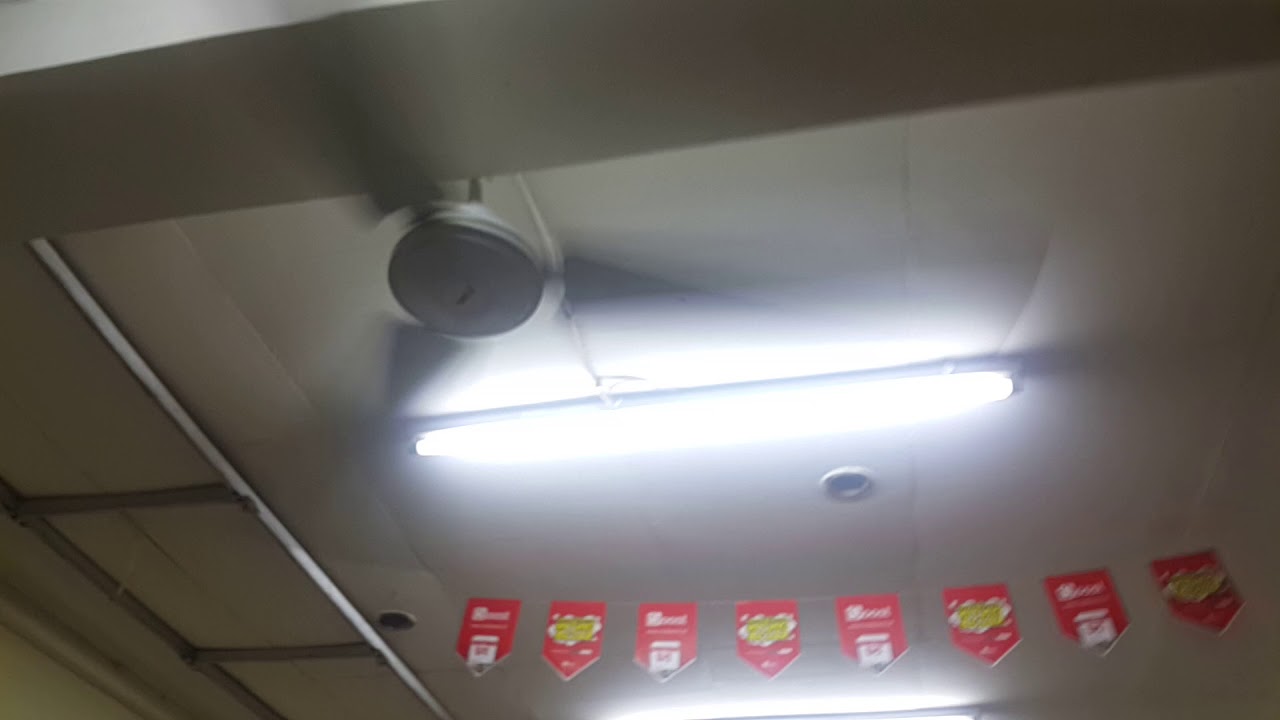 Cmc and sanex industrial ceiling fan - YouTube