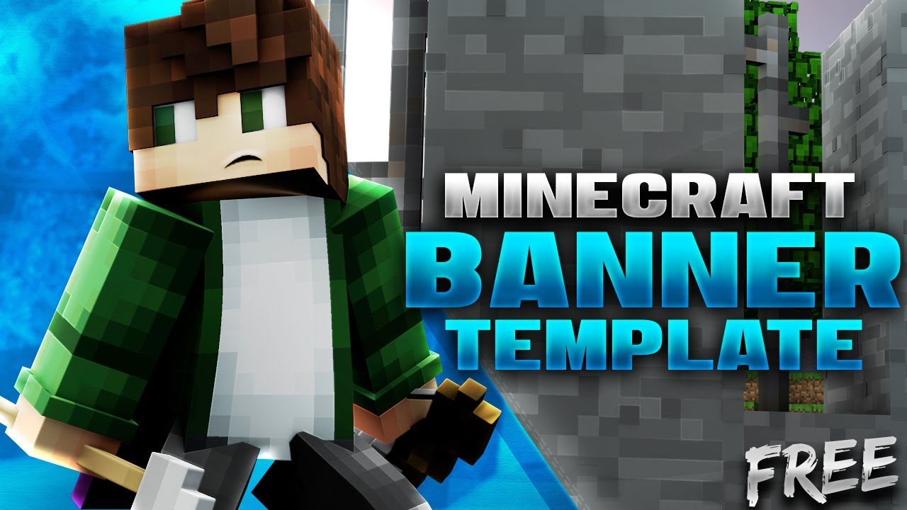 FREE MINECRAFT BANNER (TEMPLATE) - Speedart [#145] | AtmoArtworks - YouTube