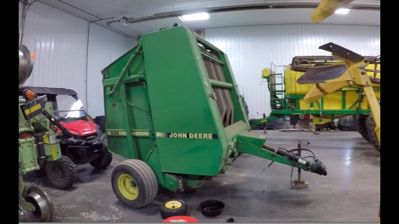 Prep work on the 535 baler - YouTube