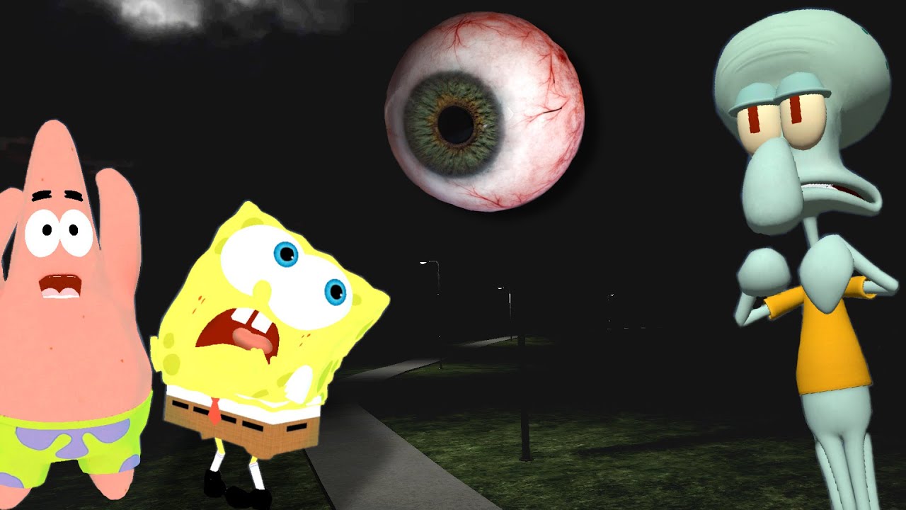 SpongeBob Walks The Park at Dark... |Horror Game| (VRChat) - YouTube
