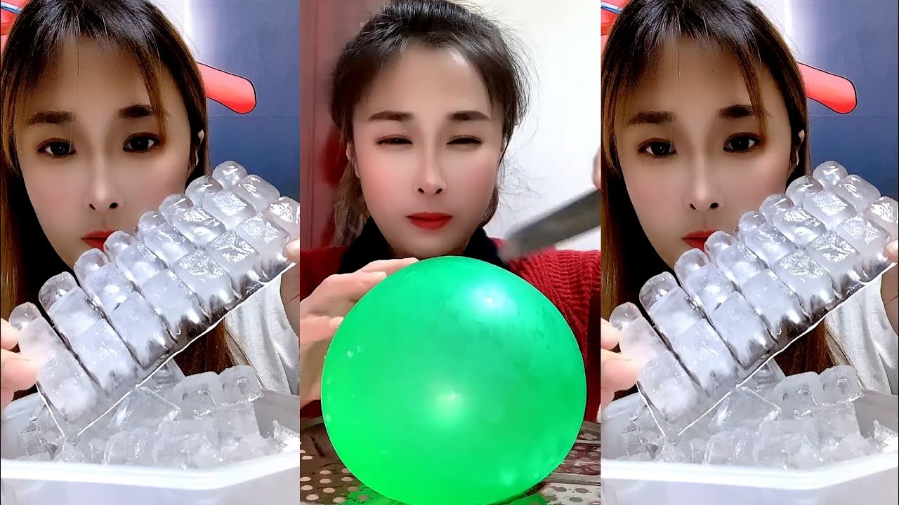 SOLO / BALLOON ICE / ICE CUBE EATING / SLUSH ICE. ICE EATING - YouTube