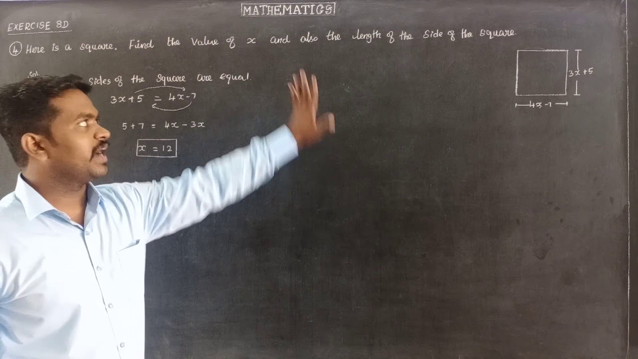 EXERCISE 8D QNo 4 Oxford Class 8 Mathematics - YouTube