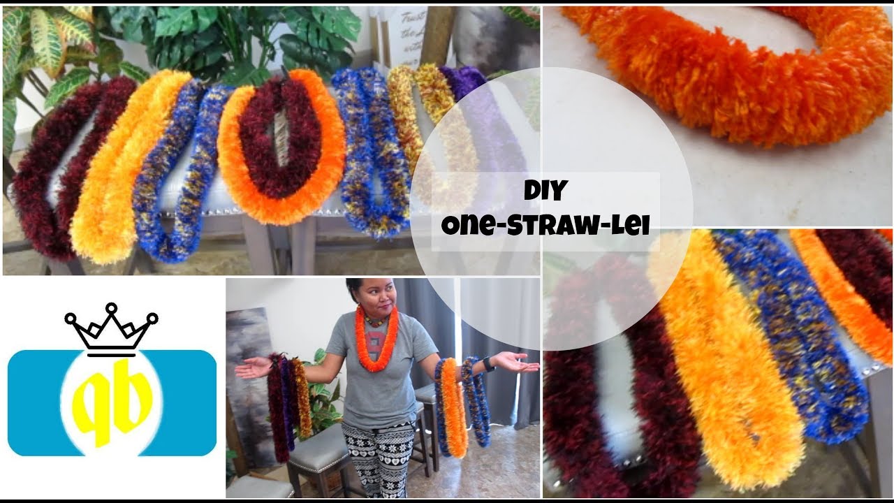 DIY One-Straw-Lei | 👑queenbalie - YouTube