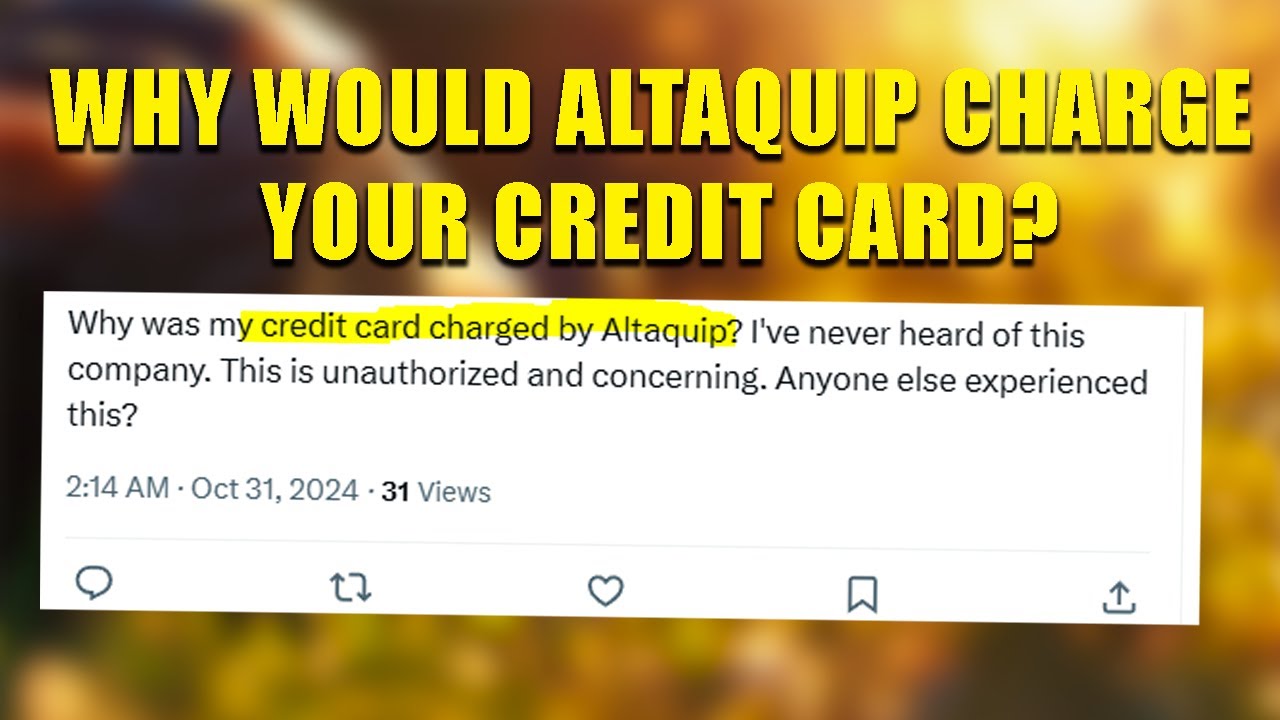 Altaquip Charge On Credit Card You Don’t Recognize - Is It A Fraud ...