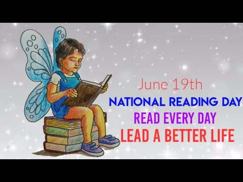 National #Reading Day June 19th /National Reading Day Drawing With ...