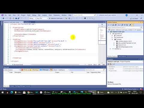 setup specflow project using nunit in visual studio - YouTube