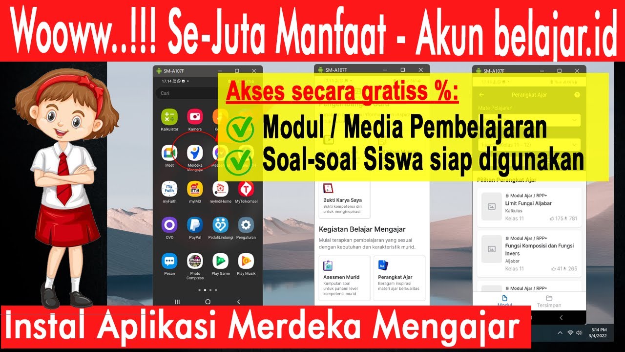cara download, instal dan login aplikasi Merdeka Mengajar dengan akun ...