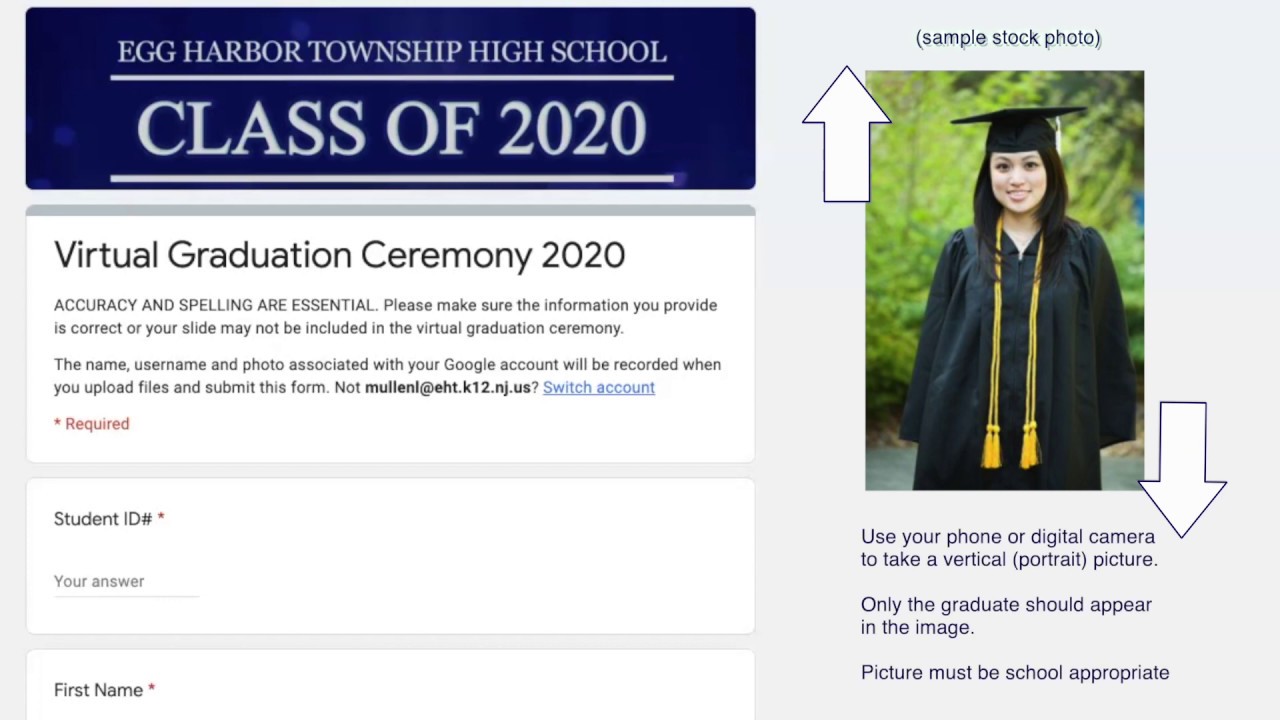 Virtual Graduation Pictures and Form Directions: EHT Class of 2020 ...