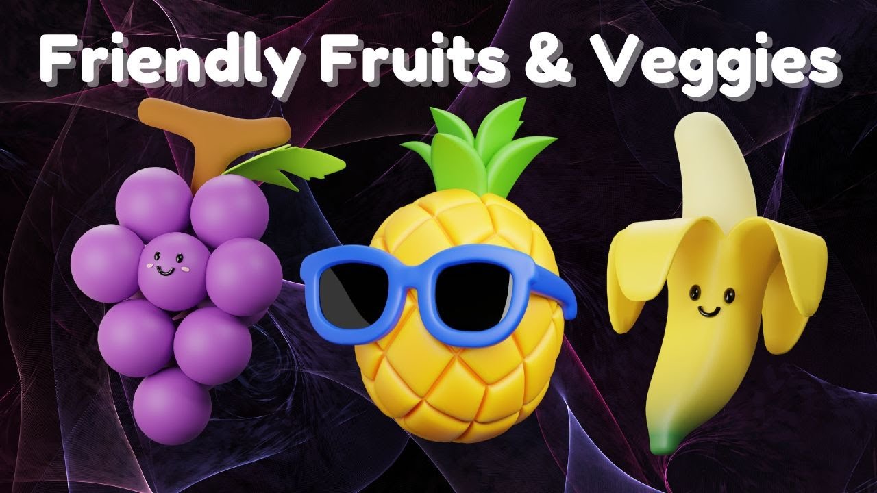 Dancing Fruit And Veggie Friends | Baby Sensory High Contrast | Fun And ...