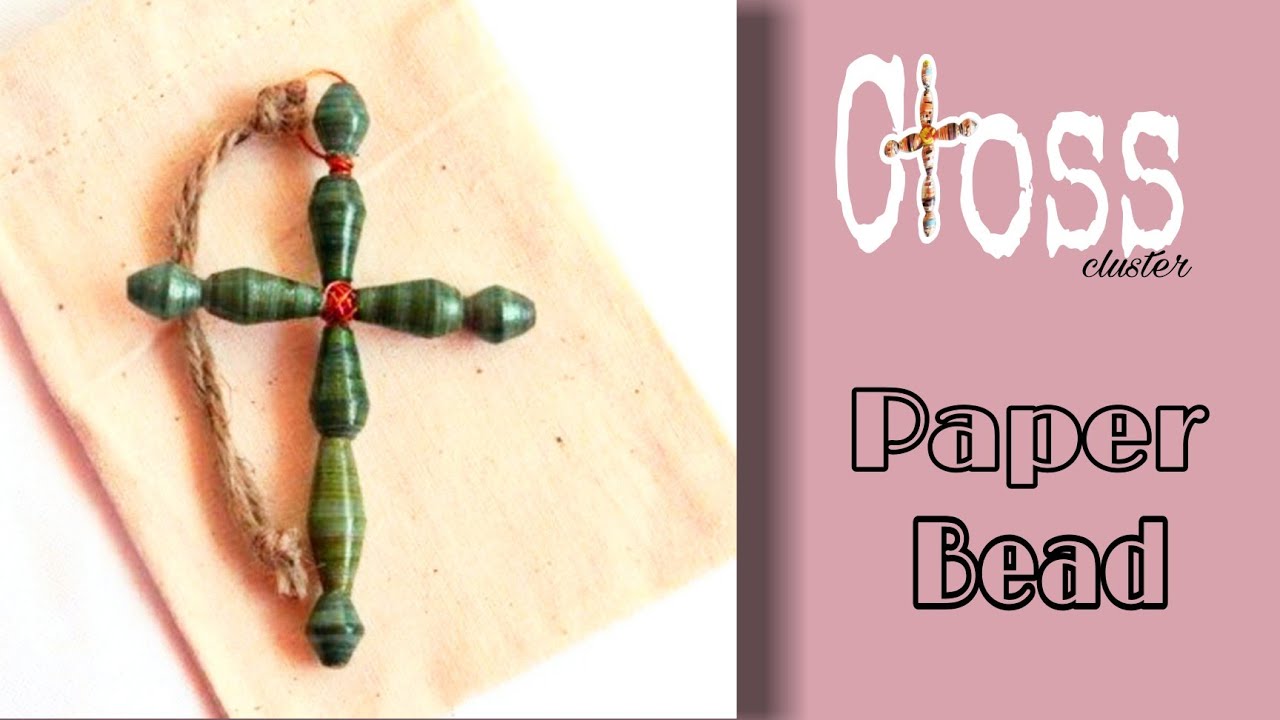 Cross Paper Bead Making Tutorial~ Easy Paper Beads DIY #beads # ...