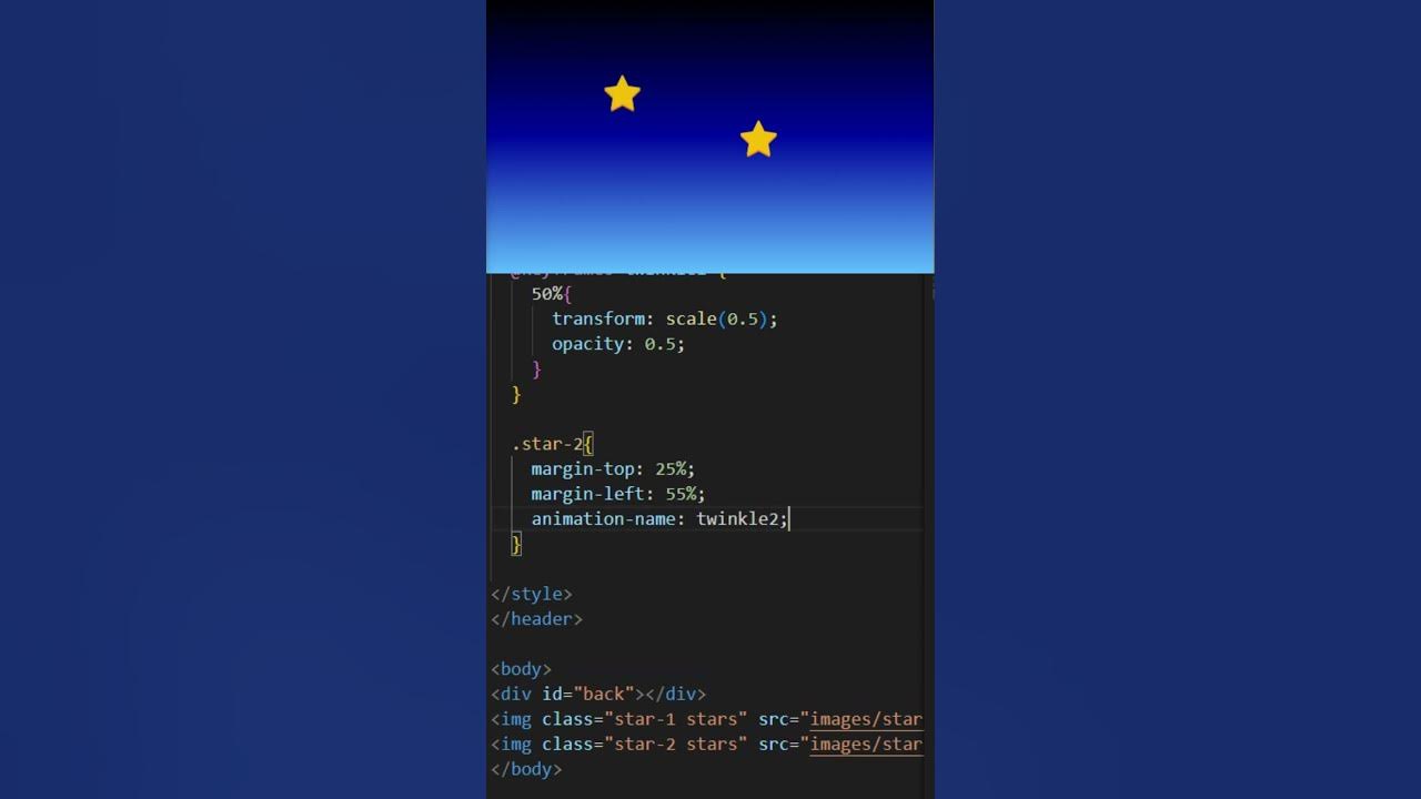 Sparkling Star Animation In Css Youtube