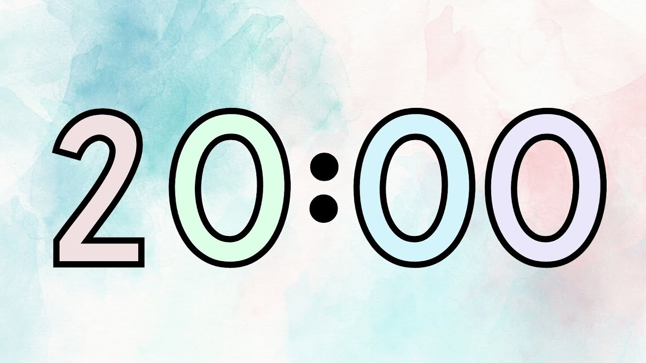20 Minute Summer Pastel Timer - YouTube