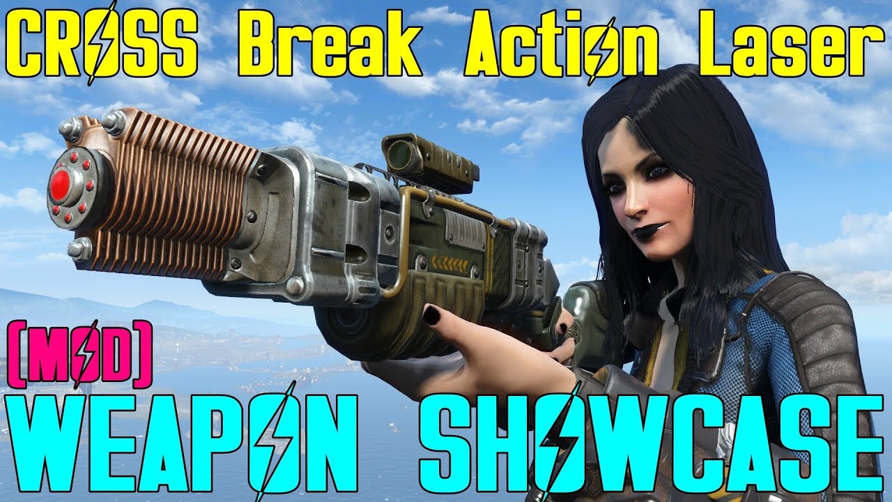 Fallout 4: Weapon Showcases: CROSS Break Action Laser (Mod) - YouTube