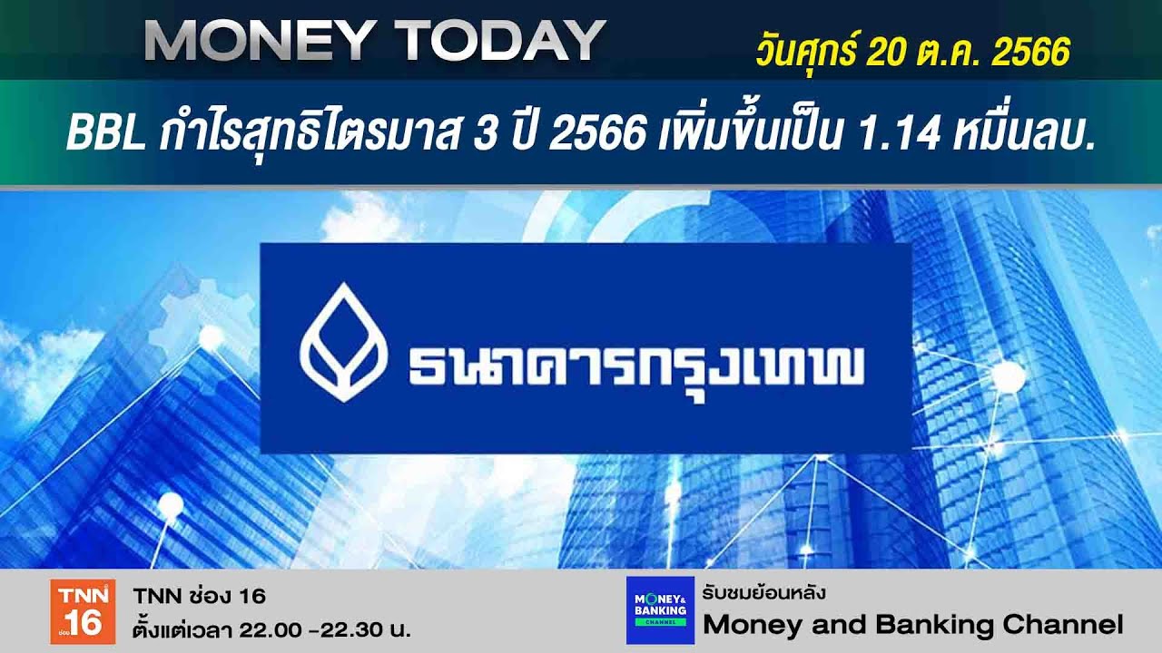 BBL กำไรสุทธิไตรมาส 3 ปี 2566 เพิ่มขึ้นเป็น 1.14 หมื่นลบ. | 20 ต.ค. 66 ...