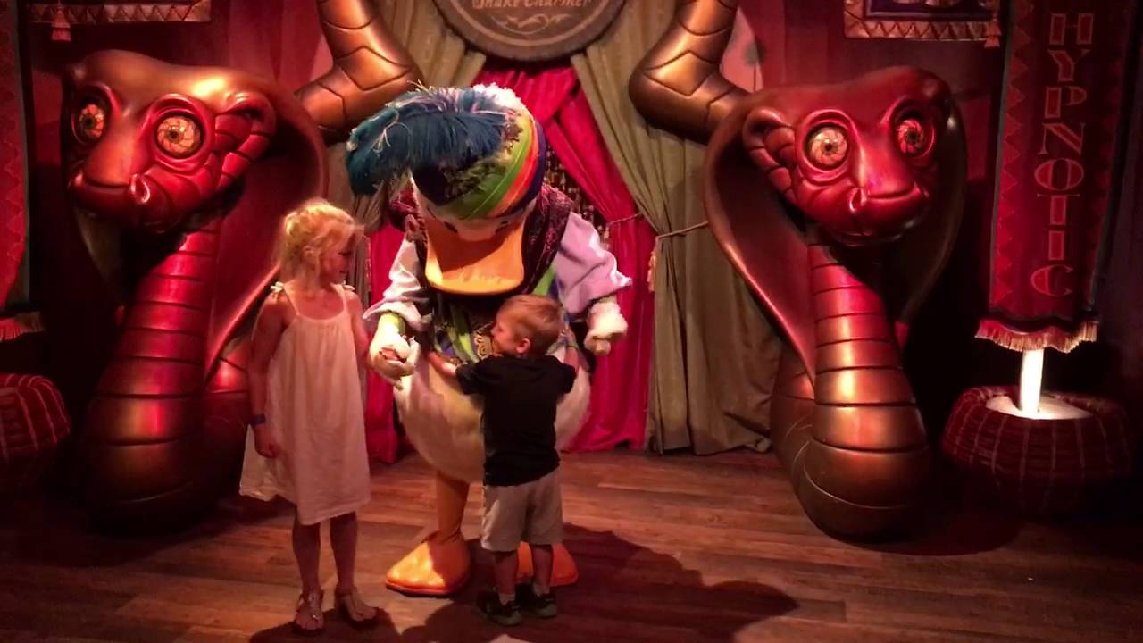 Meeting donald duck at the magic kingdom in disney world - YouTube