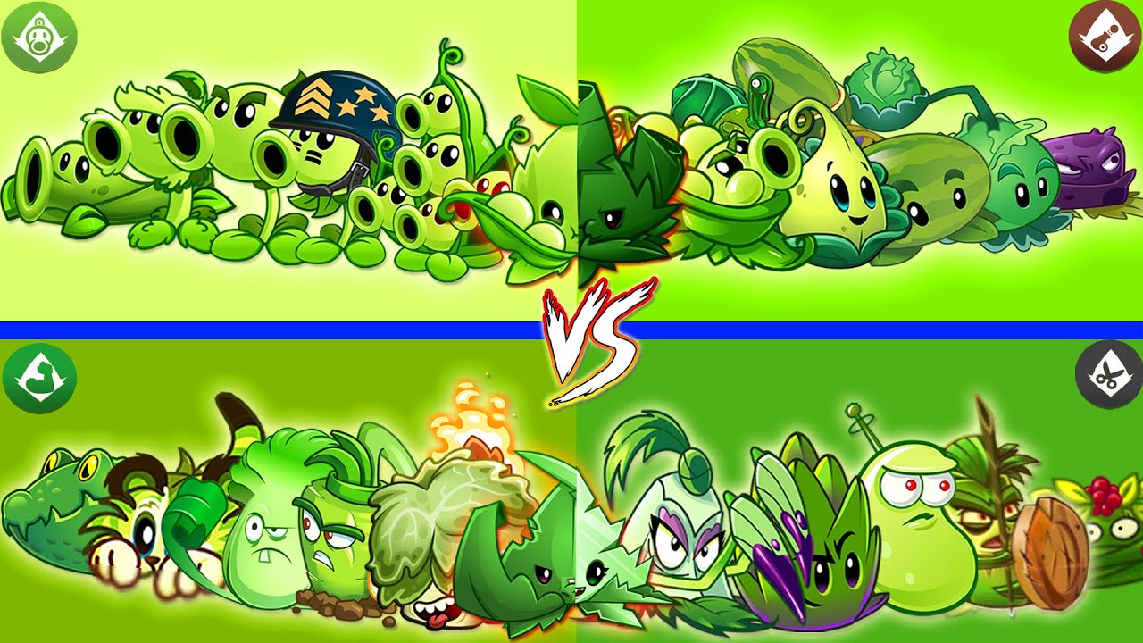 4 Team PEA x PULT x MUSCLE x SPEAR Level 1 - Who Will Win? - PvZ 2 ...