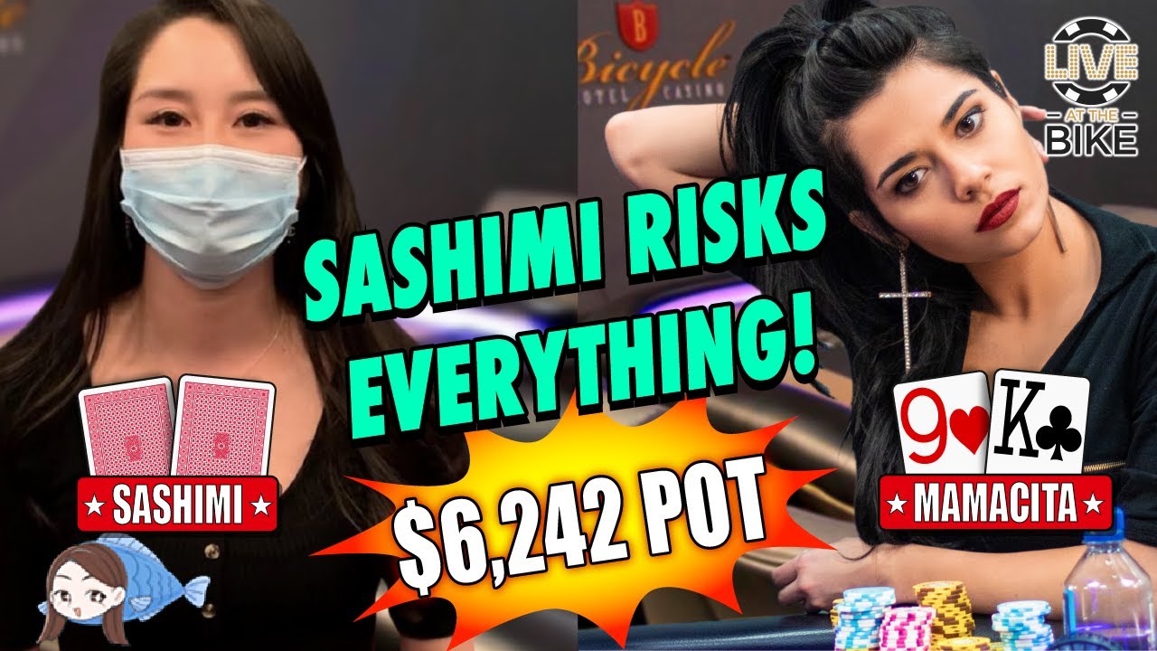 GIRL FIGHT at Poker Table! ♠ Live at the Bike! - YouTube