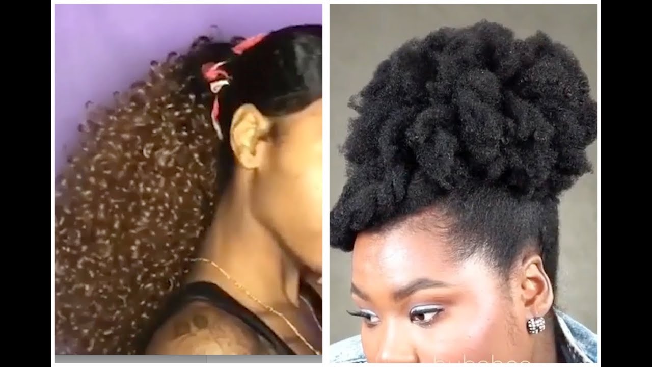 Puffs, Pigtail Puffs & Ponies On Natural Hair - YouTube