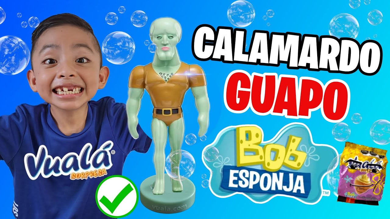 💥Nueva Figura a Color Calamardo Guapo Vualá Sorpresa Bob Esponja ...