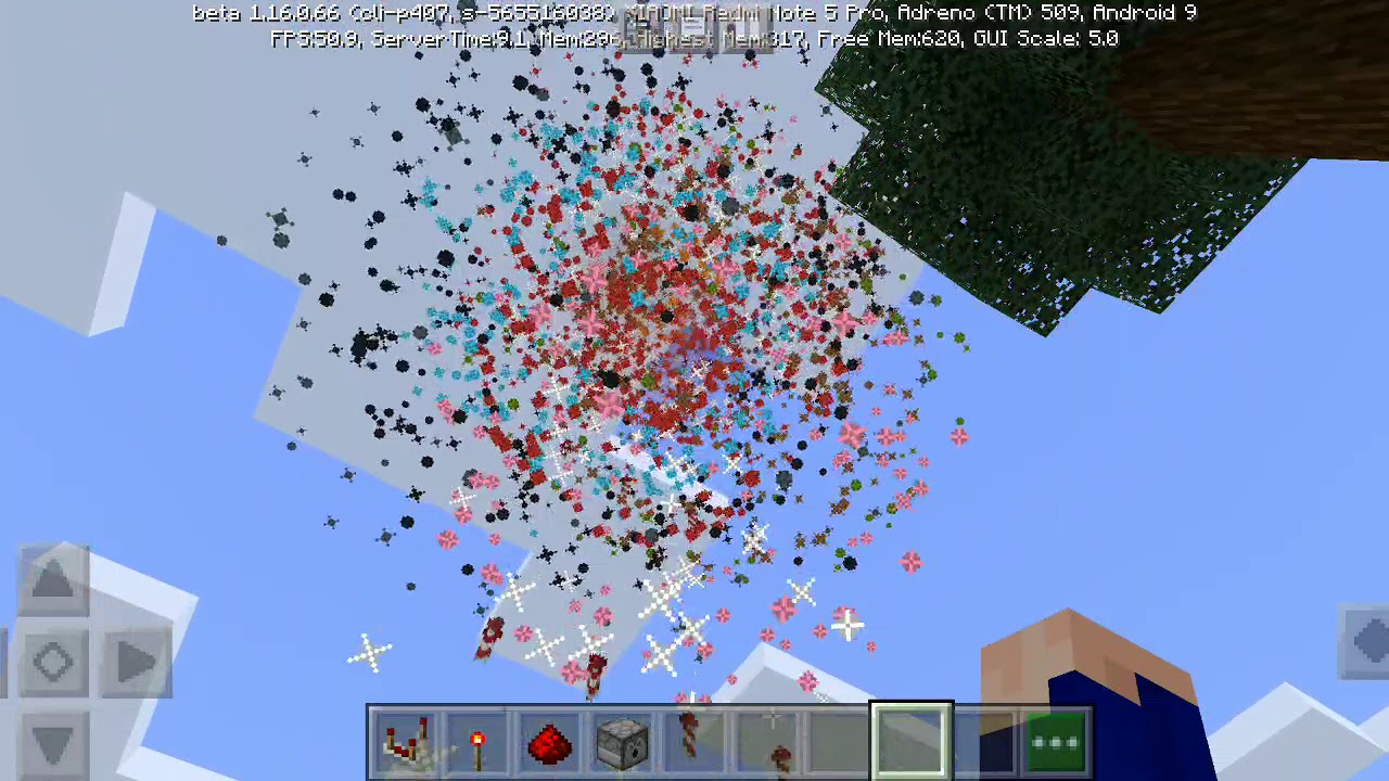 Fireworks launcher in minecraft - YouTube
