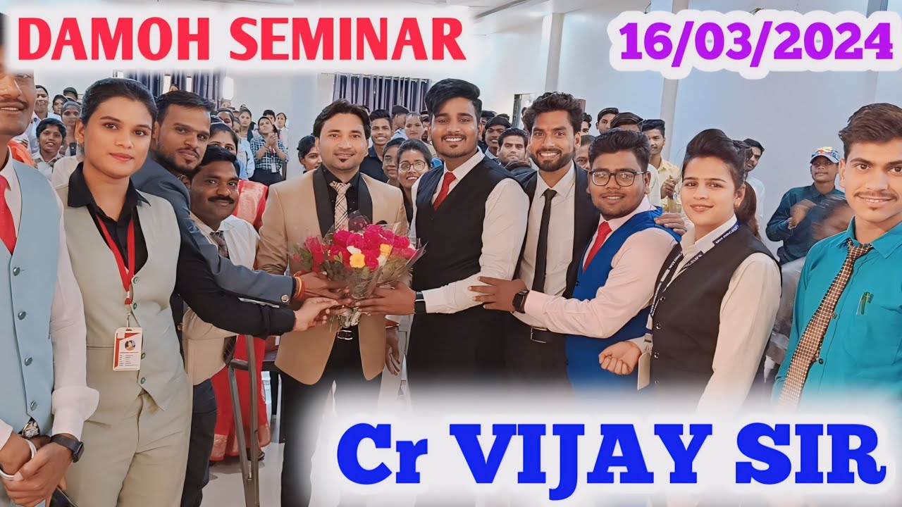 Motivational speaker Cr. Vijay Sir in Damoh seminar।।Dhamakedar speech ...