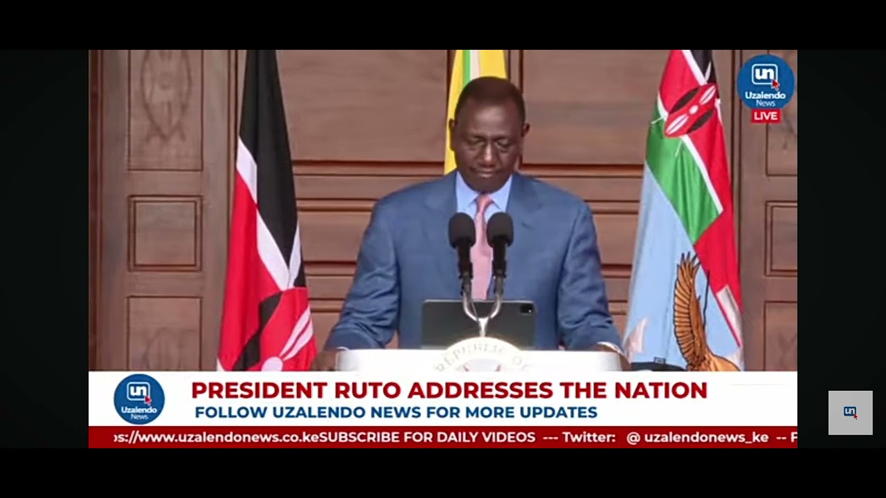 PRESIDENT RUTO ADDRESS TO THE NATION. (19/07/2024) - YouTube